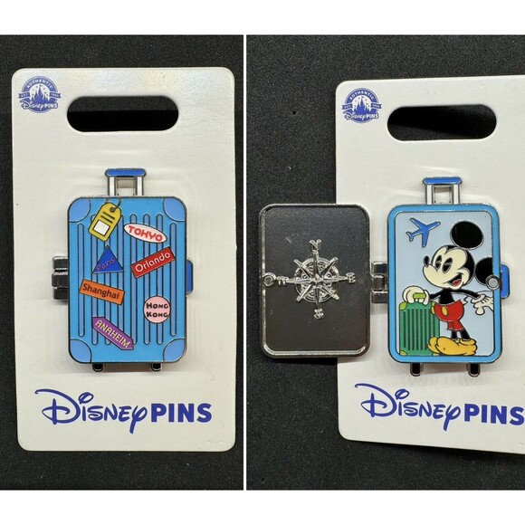 Disney | Art | 224 Disney Parks Around The World Travel Suitcase Hinge ...